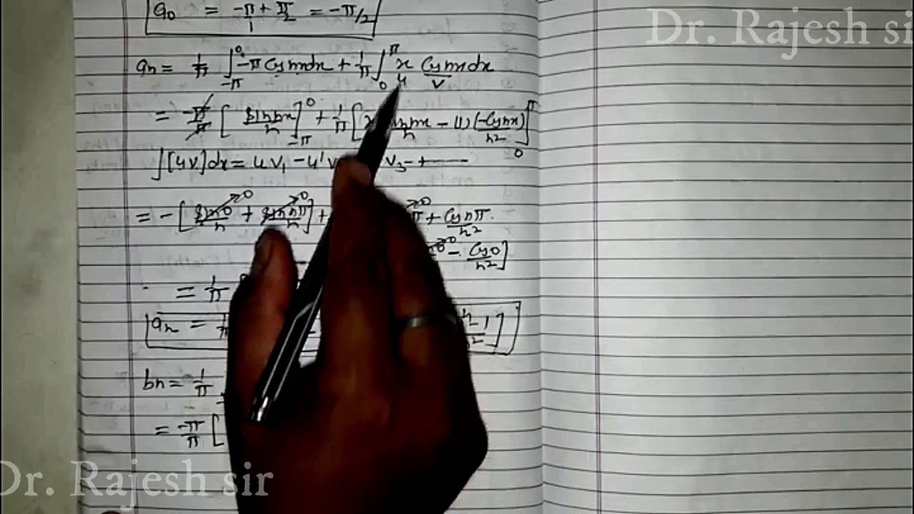 Fourier series, for discontinuous function with example by Dr.Rajesh ...