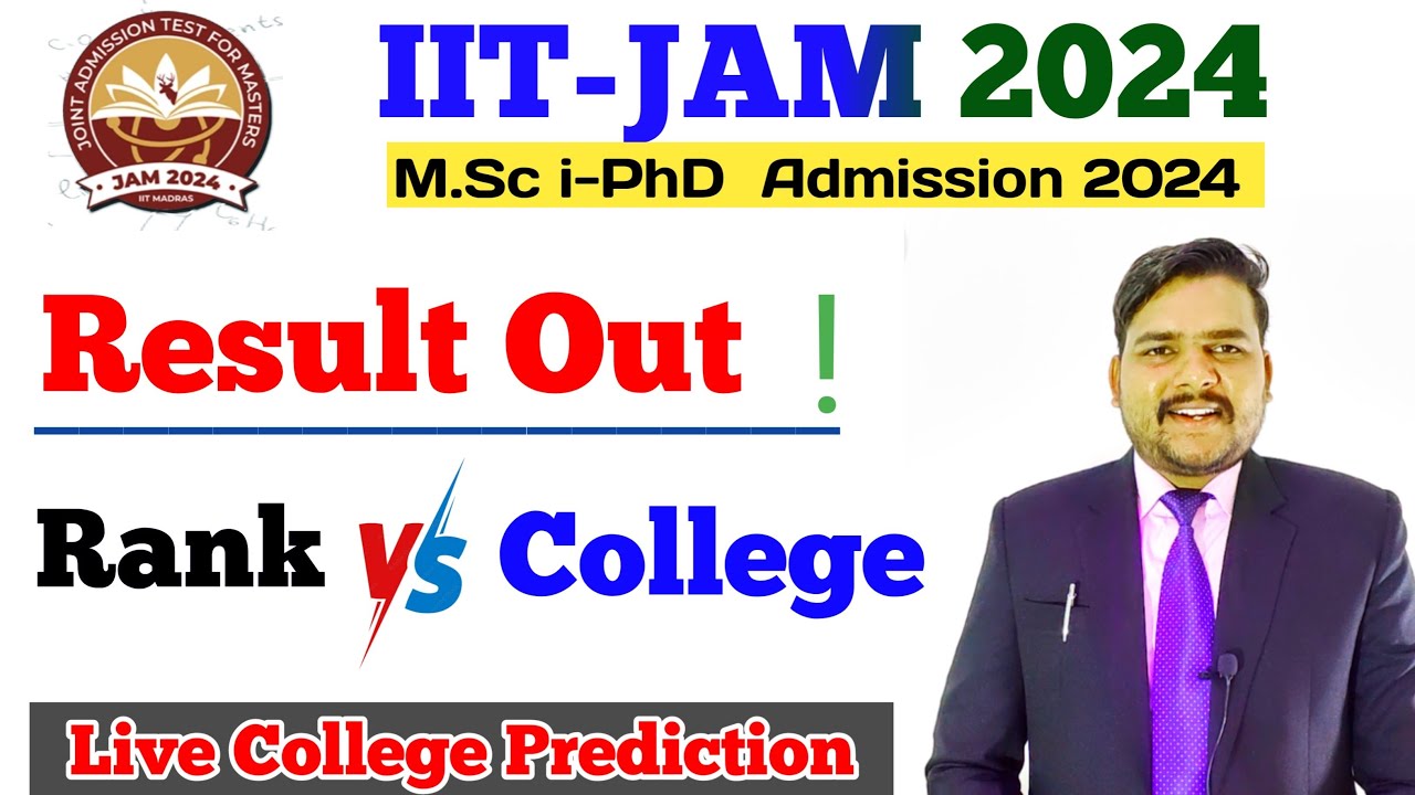 Rank vs College | iit jam result 2024 | iit jam 2024 result | iit jam ...