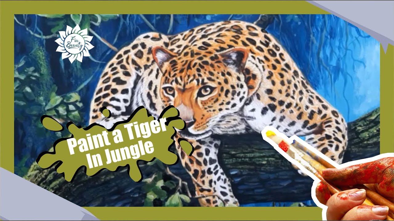 See that Acrylic Landscape Painting the Tiger Look the Enemy in the ...