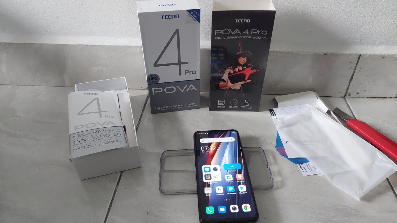UNBOXING HP GAMING DI BAWAH 3JT TECNO POVA 4 PRO RAM 8+5GB ROM 256GB ...