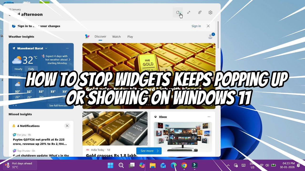 How to Stop Widgets Keeps Popping Up or Showing on Windows 11 - YouTube