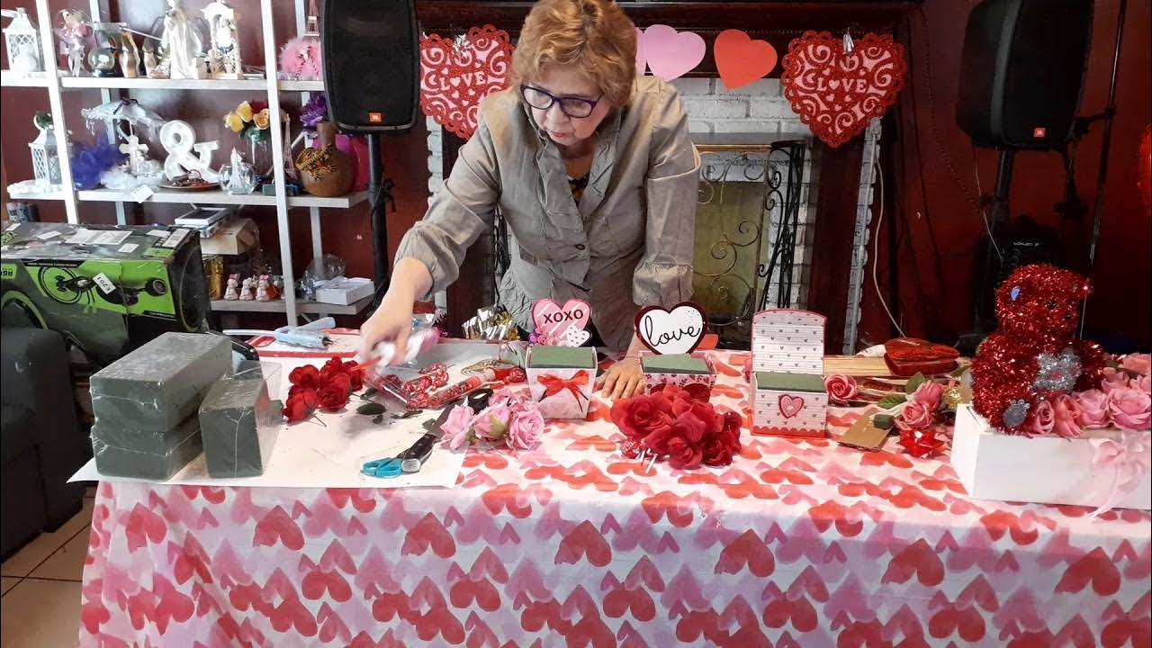 CENTROS DE MESA SAN VALENTIN PARA REGALAR. - YouTube