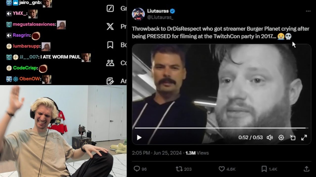 xQc Dies Laughing at Streamer "Burger Planet" crying after Pressed by ...