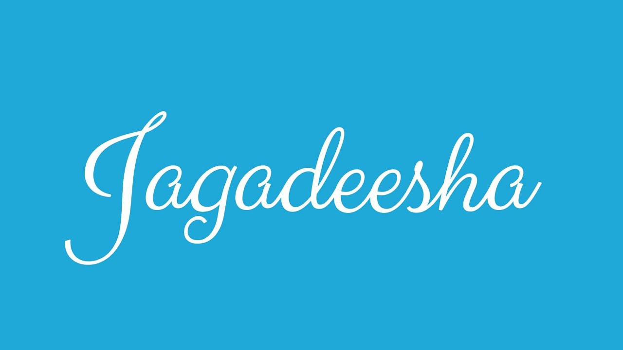 Jagadeesha English Cursive Handwriting Tutorial - YouTube