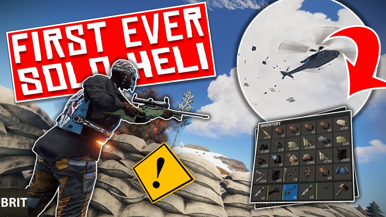 SOLO PATROL HELI TAKEDOWN - Rust SOLO #3 - YouTube