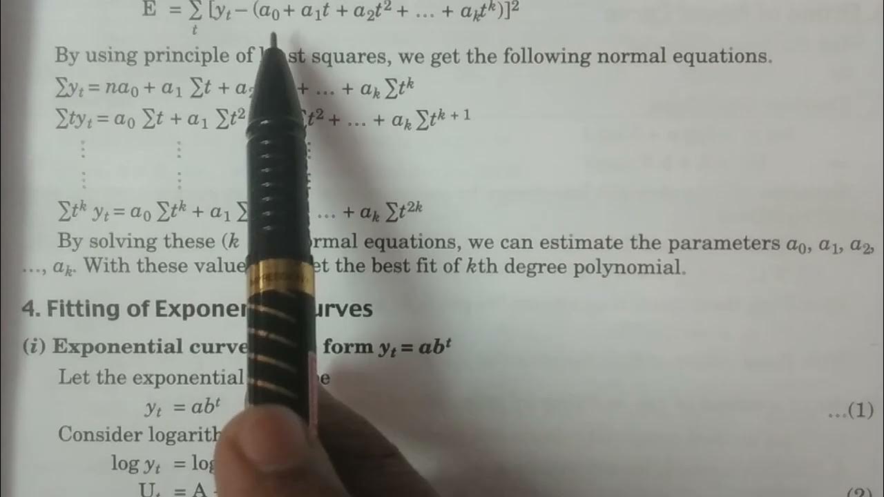 Method of Principle of Least Squares of Time Series - BSc Statistics ...