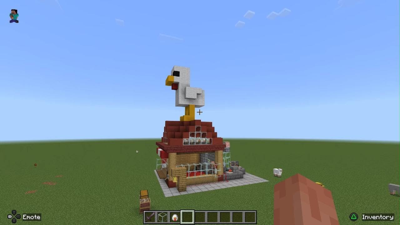 I Build A Steve's Lava Chicken Shop!! - YouTube