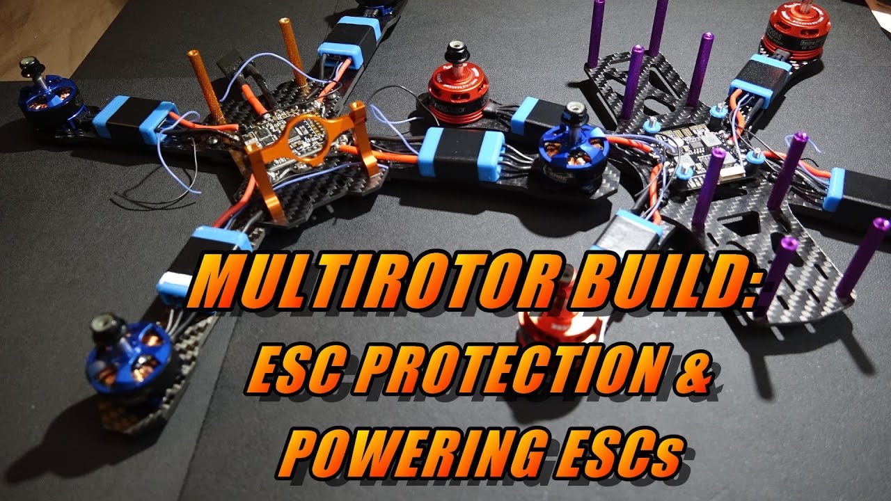 Multirotor Build Pt7: ESC Protection & Powering ESCs - YouTube