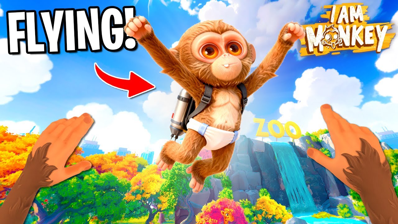 My BABY MONKEY Learns to FLY! (I Am Monkey VR) - YouTube