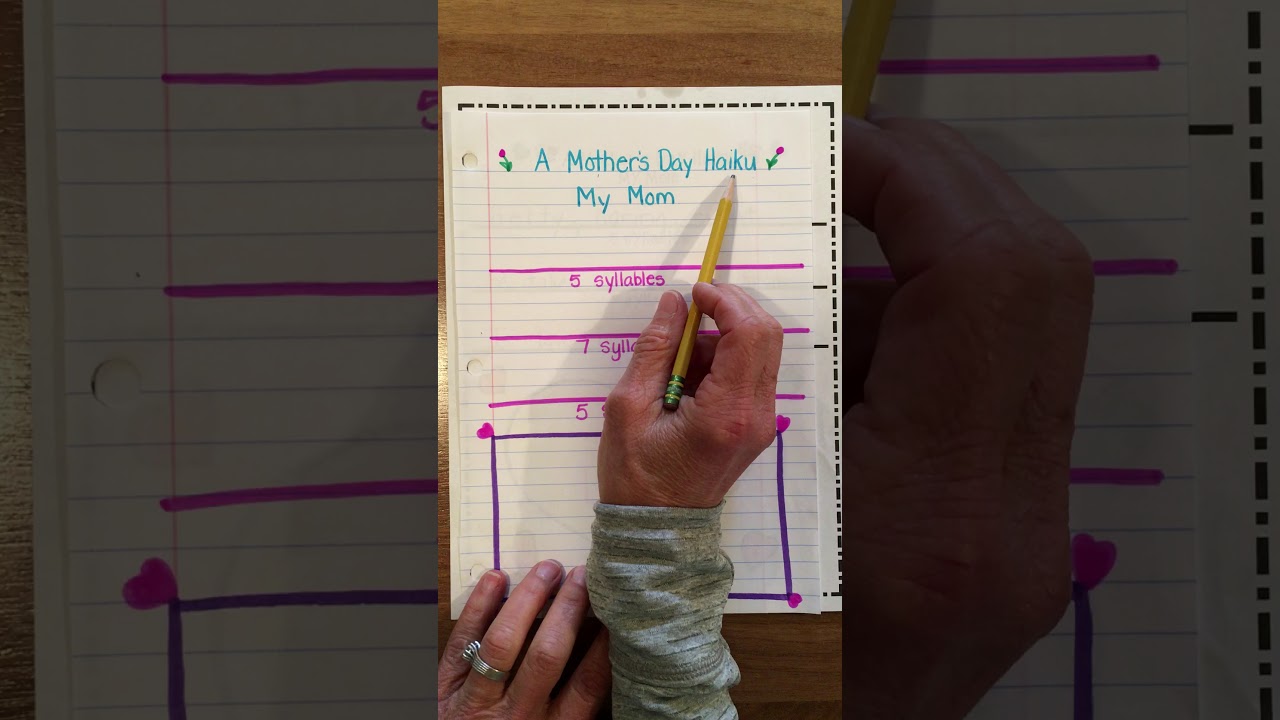 Creative Writing Mother’s Day Haiku - YouTube