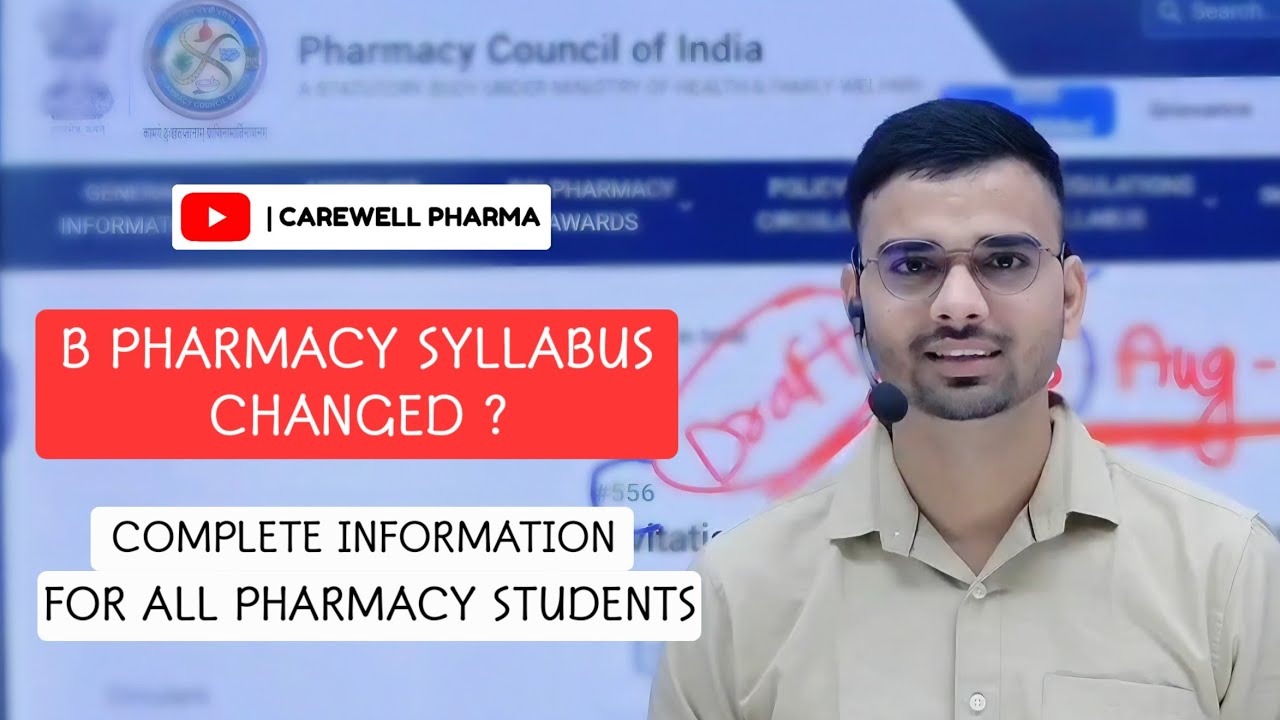 B Pharmacy Syllabus Changed ? Complete Information | Carewell Pharma ...