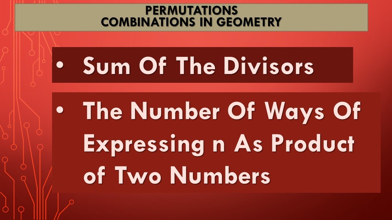 Sum of the divisors of n and n as product of two numbers(part-3) - YouTube