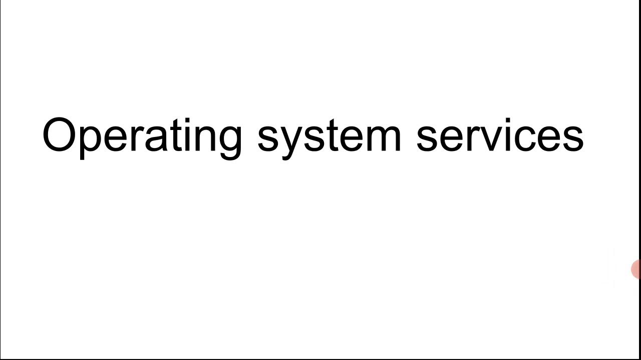 services of operating system? operating system tutorials. Digitalsoftecs - YouTube