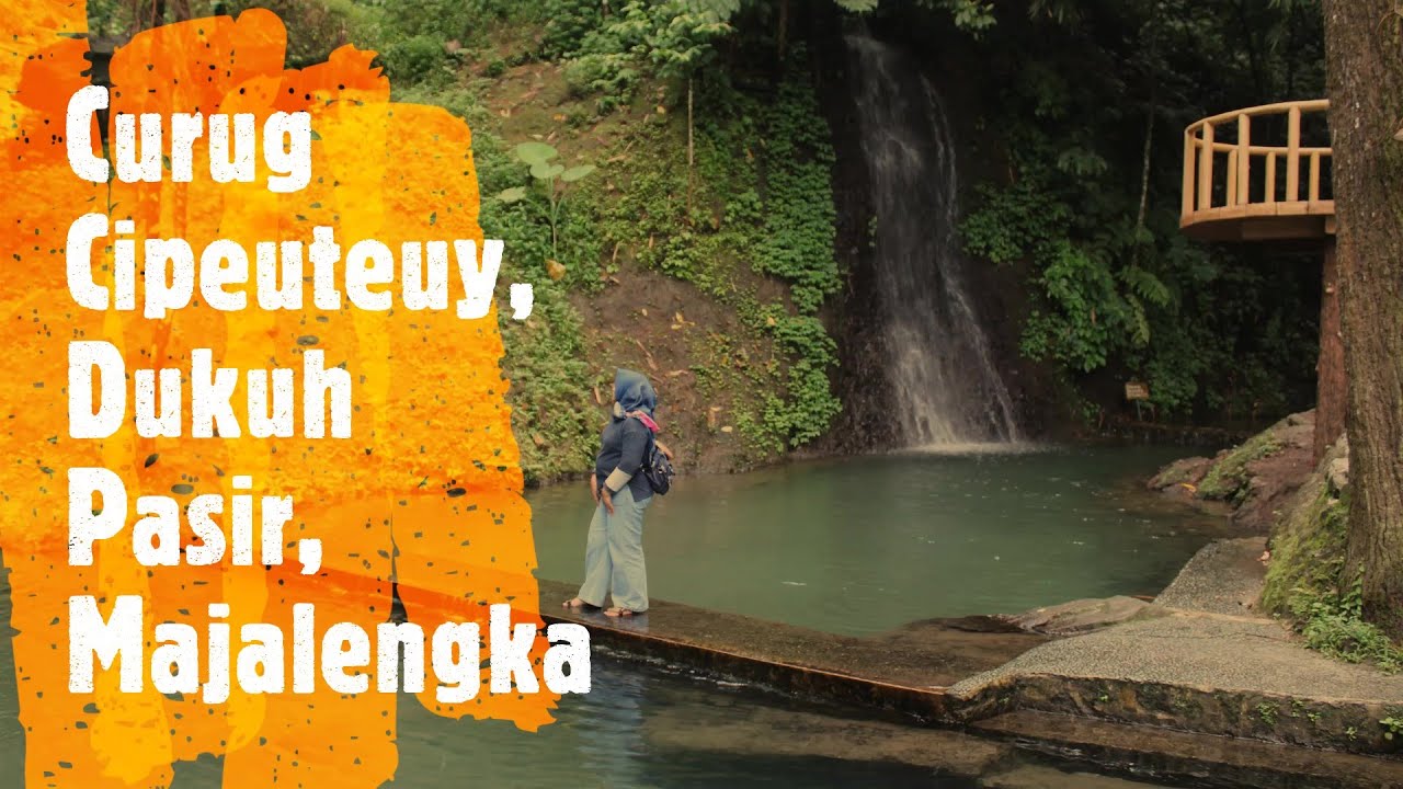 Rute perjalanan dari Situ Cipanten ke curug Cipeuteuy melalui jalan ...