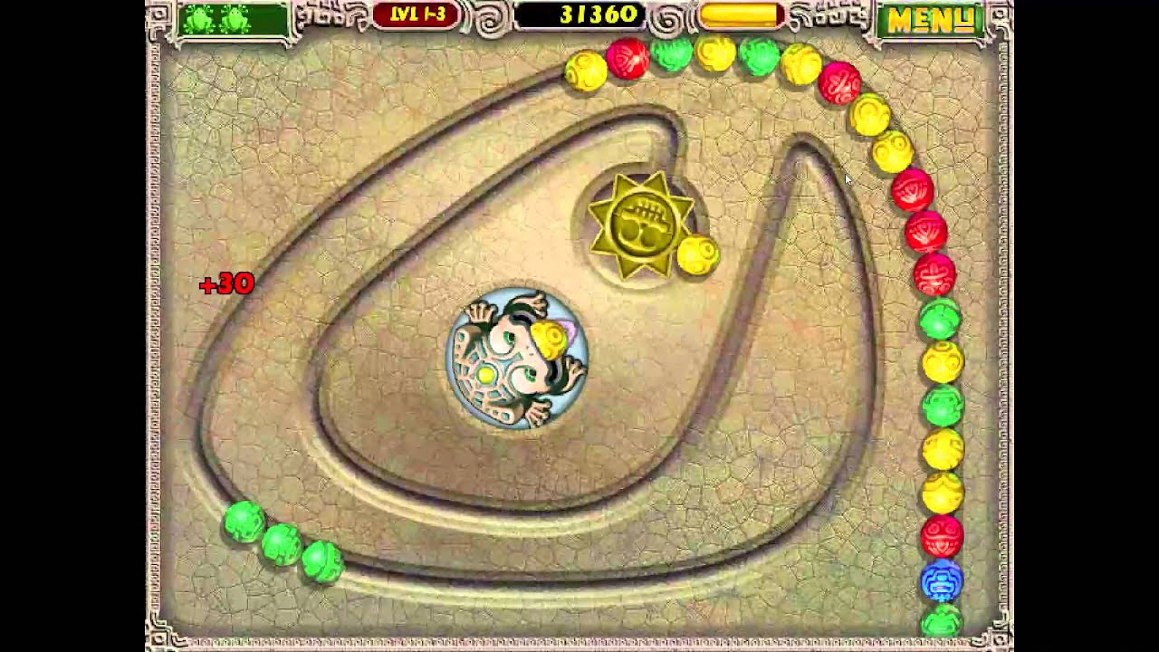 Zuma Deluxe - Level 1 - 3 - YouTube