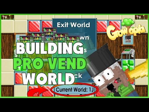 Growtopia - Building Vending World!!! (Best Design in GT) - YouTube