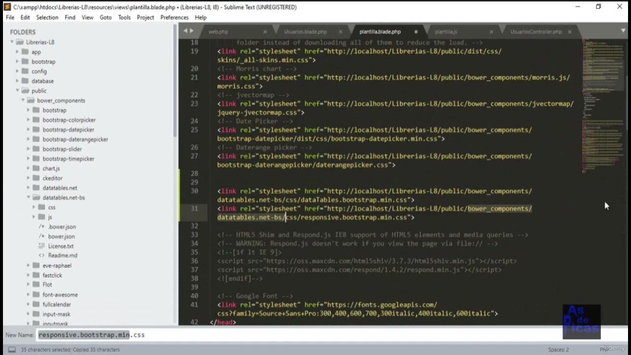 13.-Curso Laravel-Implementar Plugin de DataTables - YouTube