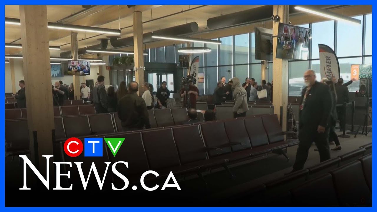 Perimeter Aviation unveils expanded terminal - YouTube
