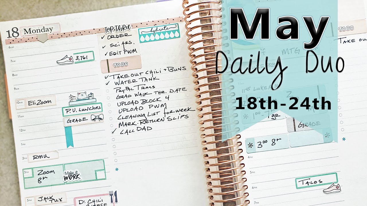 Daily Duo | Plan with Me | May 18th-24th - YouTube