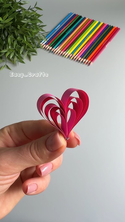 How to make a heart 3D for Valentines Day#diycrafts #craft #diy # ...