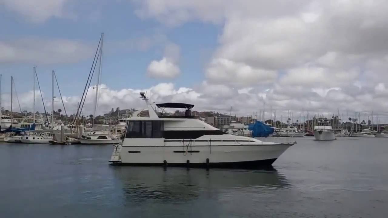 1990 47' MAINSHIP AFT CABIN MOTOR YACHT FOR SALE IN SAN DIEGO - YouTube