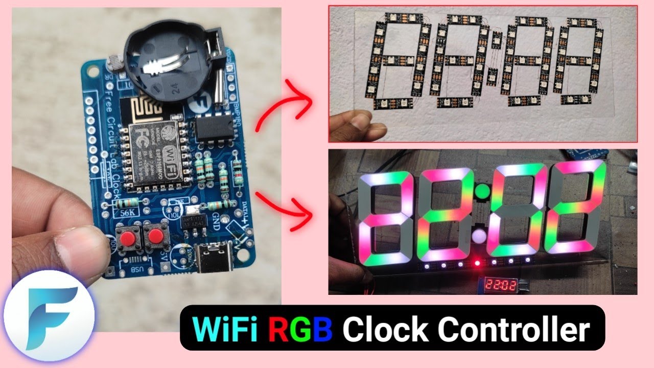 WiFi Controller for Homemade Digital Clock घरमें घड़ी बनेगा, बहत आसान ...