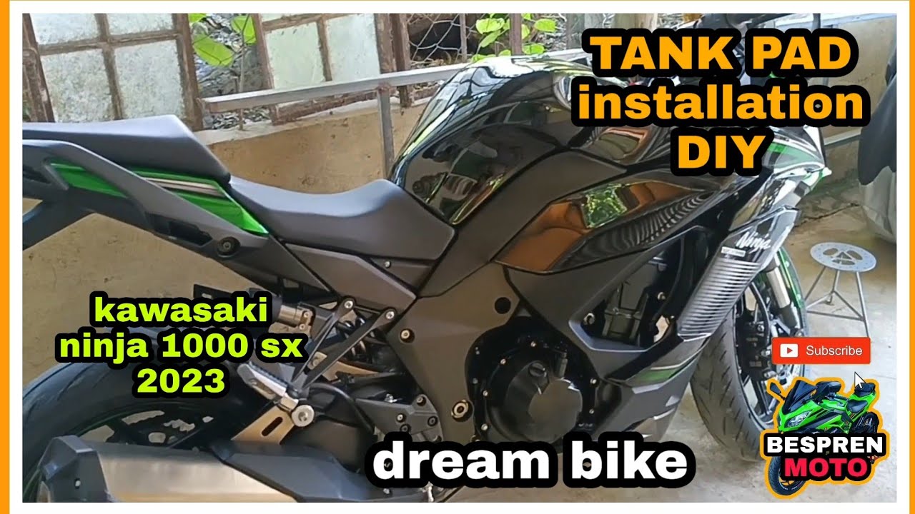 DIY | TANK PAD installation | kawasaki ninja 1000 sx 2023 | bespren ...