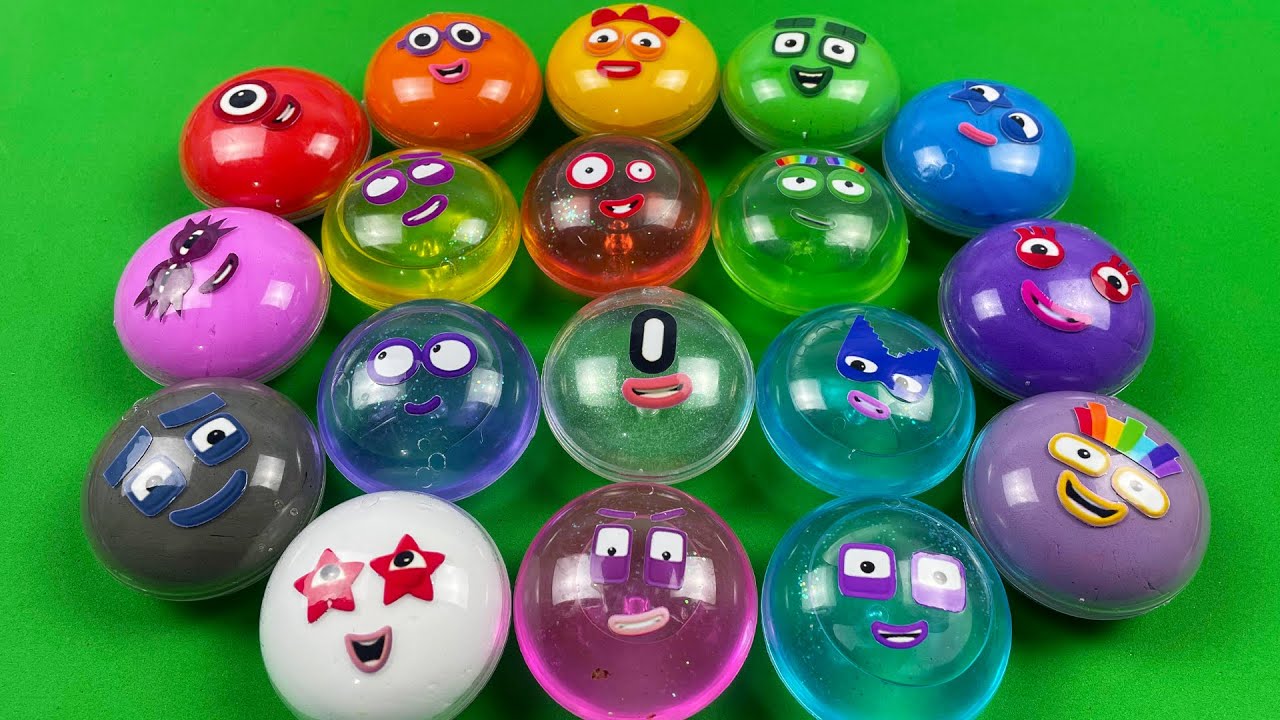 Numberblocks 0-20 | Looking Slime With Clay Coloring! Satisfying Slime ...