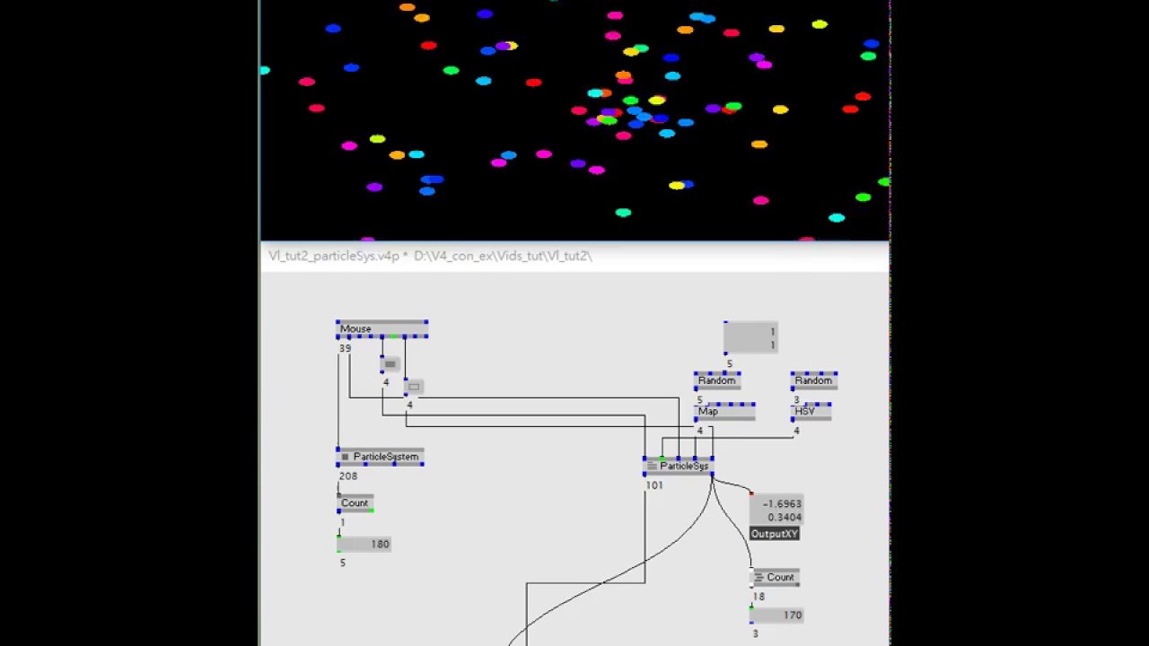 VVVV Particle implement in VL & C# plugin - YouTube
