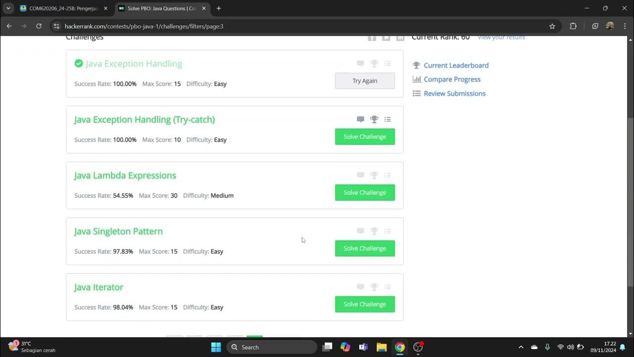 Tugas Hacker Rank Part 2 Nicho Dakkar 2317051059 B - YouTube