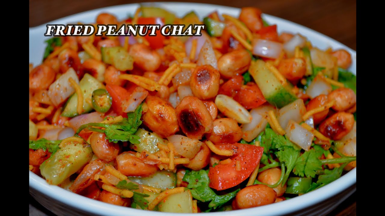 Fried Peanut Chaat Recipe || Mungfali ki Chat || Peanut Snacks || Fried ...