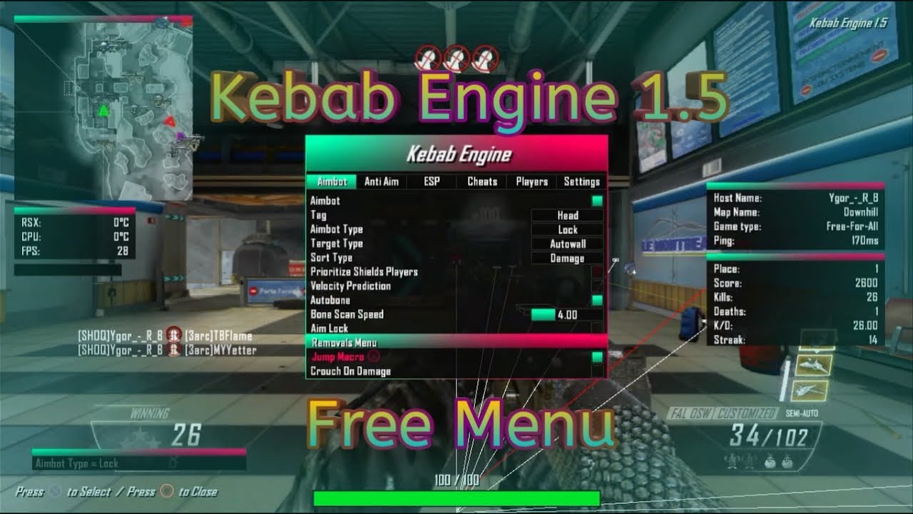 [PS3/CFW/HEN/BO2/1.19] Kebab Engine 1.5 By Zeam Free download! - YouTube