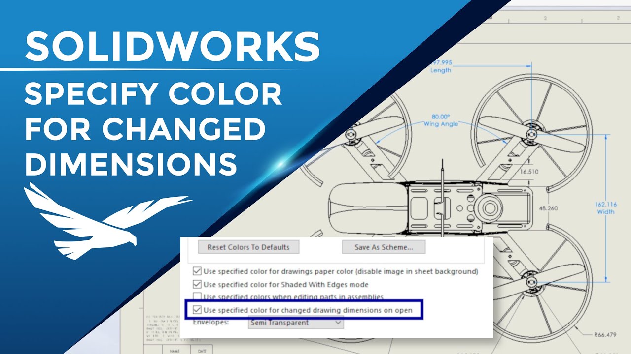 SOLIDWORKS: Specified Color for Changed Dimensions in Drawings - YouTube