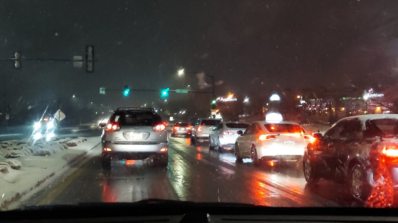 Driving Through Snow | Heavy Snow Storm - YouTube