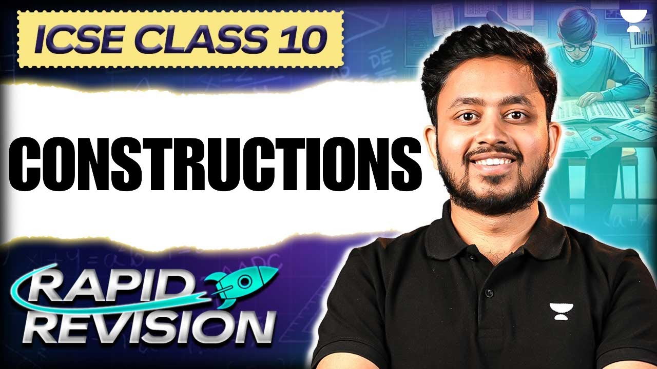 Constructions | Rapid Revision | Class 10 ICSE Math | Shubhanshu Sir - YouTube