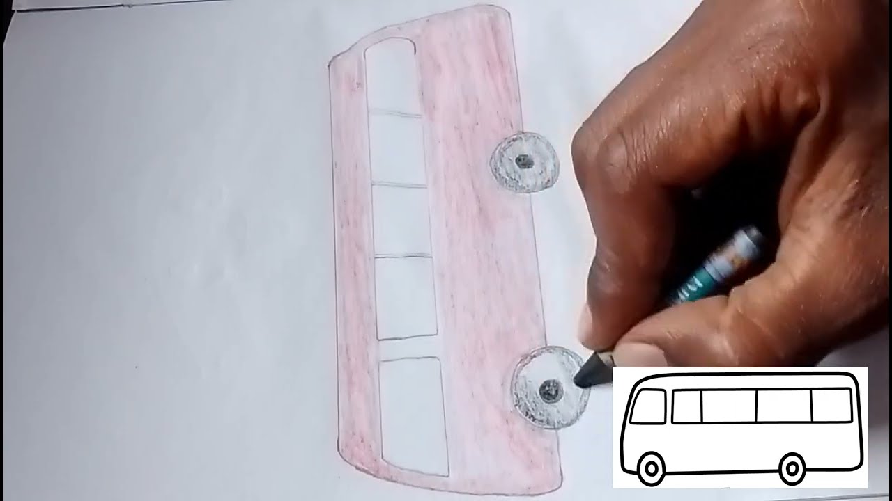 Easy Bus Drawing || Simple Bus Drawing || How To Draw Bus Easily 🚌 ...