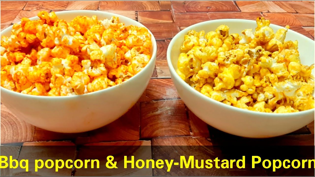 സിനിമാ തിയേറ്ററിലെ അതേ രുചിയിൽ 2 പോപ്‌കോൺ | Bbq & Honey-Mustard Popcorn ...