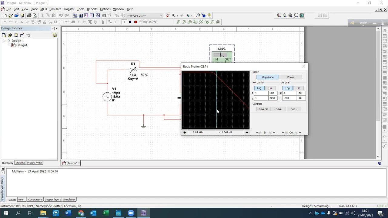 RC Low Pass Filter with Bode Plot Analysis - YouTube