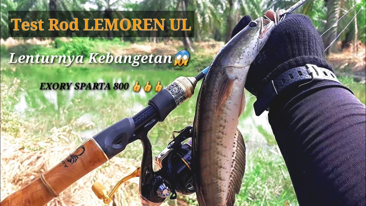Test ROD LEMOREN Ultralight||Reel EXORY SPARTA 800||Lenturnya Asoy ...