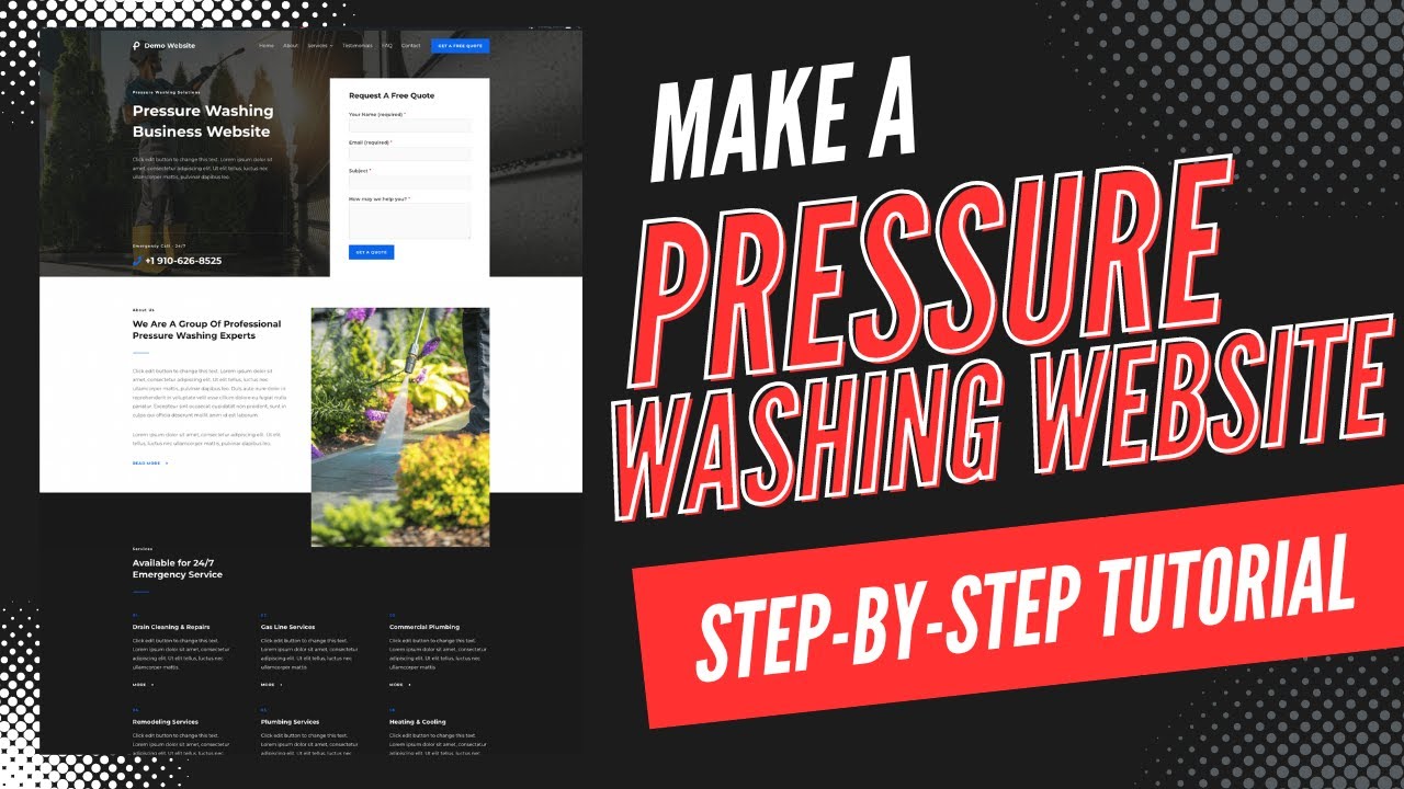 How To Make A Pressure Washing Website 🔥 - Pressure Washing Website ...