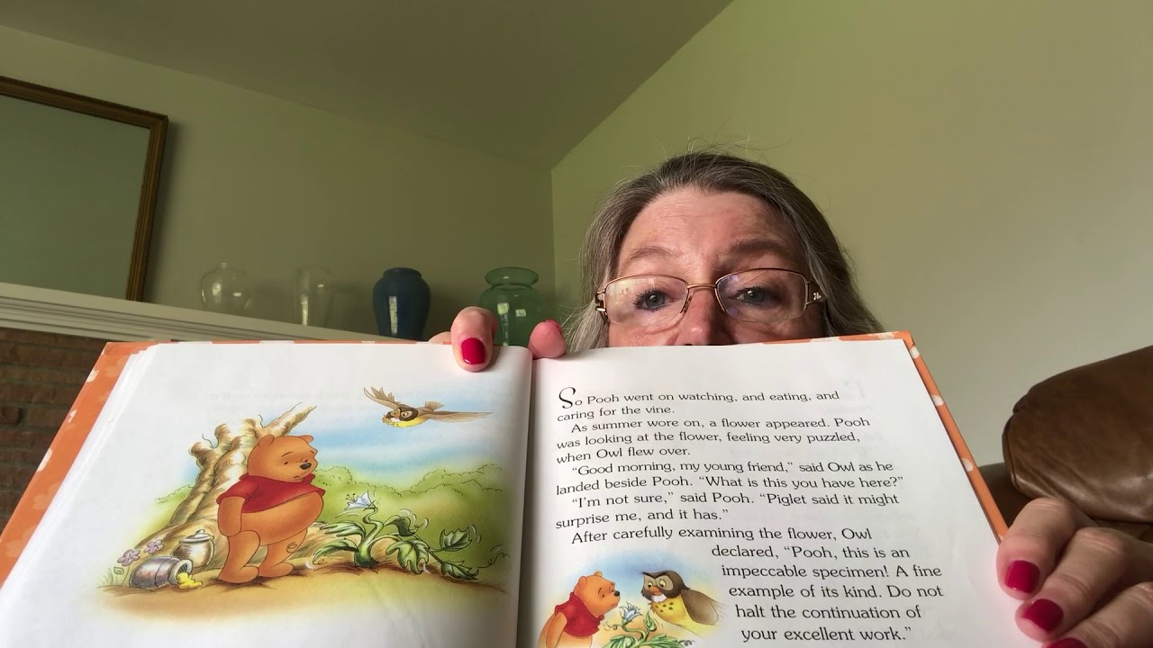Grandma Cindy reading Pooh’s Puzzling Plant - YouTube