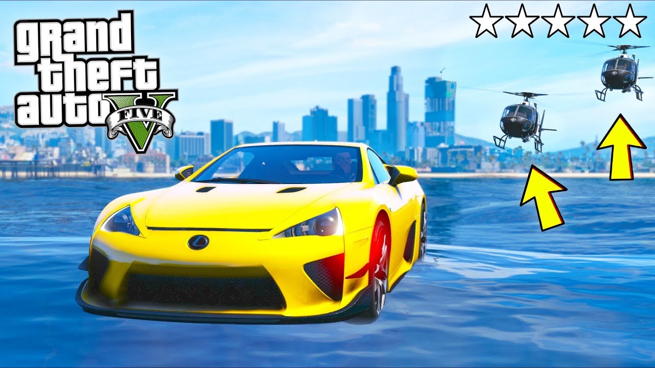 I escaped the Cops driving on WATER!! (GTA 5 Mods Gameplay) - YouTube