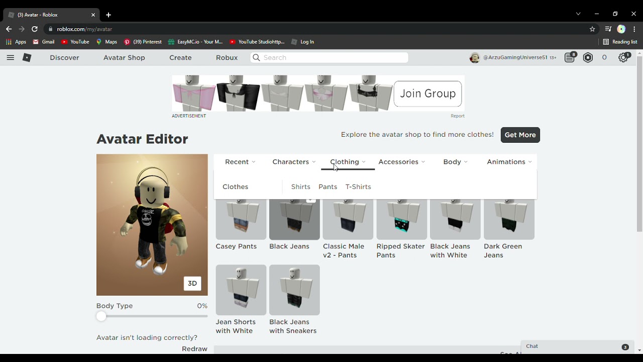 Making my avatar cooler in roblox - YouTube