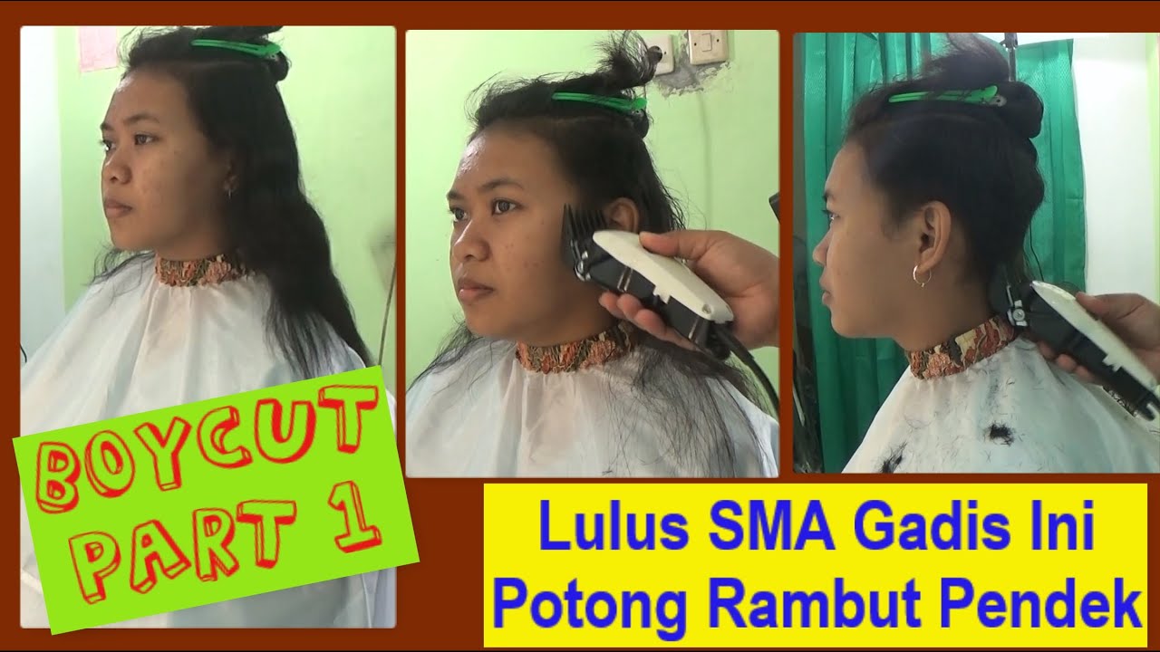 Potong Rambut Bondol || Short Haircut || Boycut || Pixiecut - YouTube
