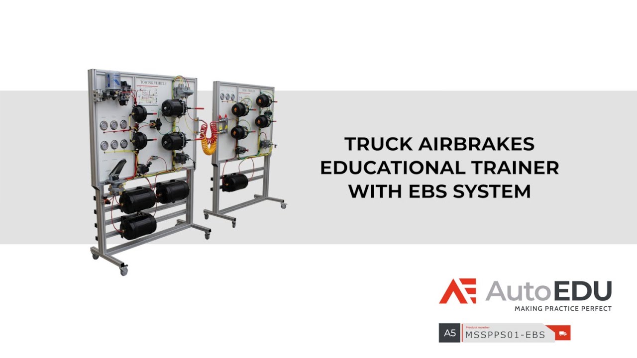 Truck Airbrakes Educational Trainer with EBS system MSSPPS01-EBS by AutoEDU - YouTube