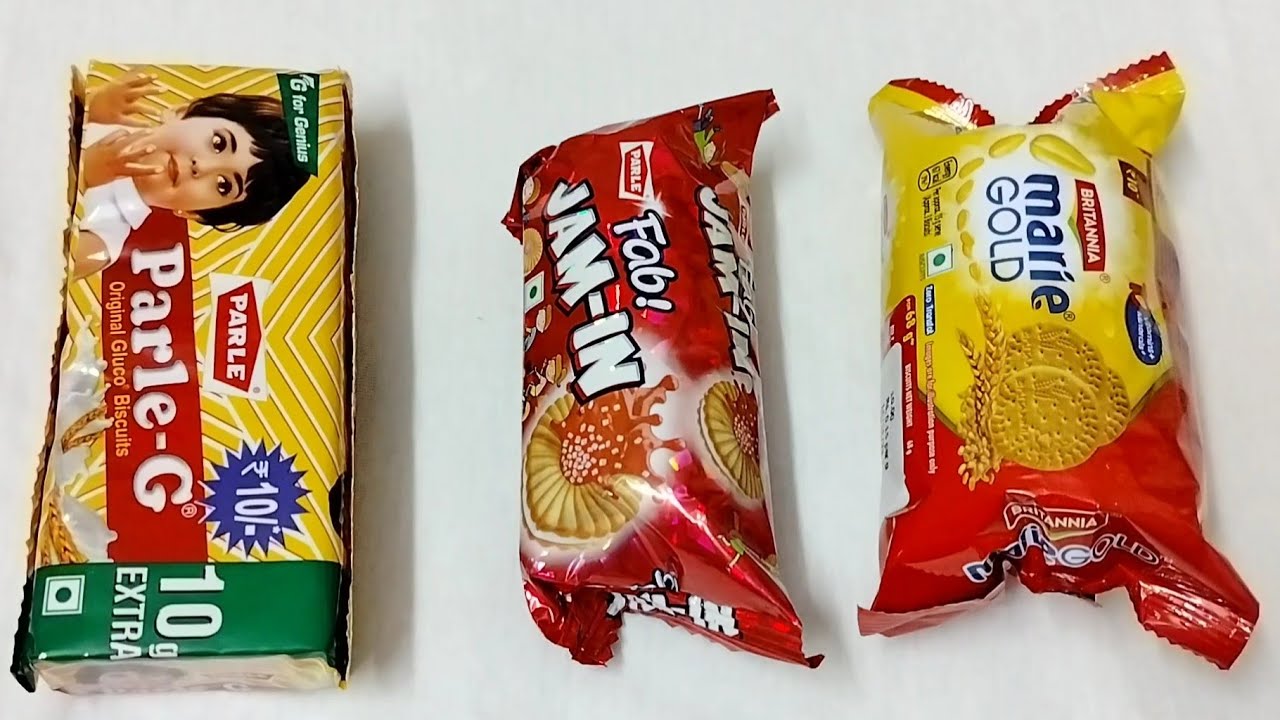 parle-g vs fab jam-in vs marie gold biscuit 🍪🍪 || cookies - YouTube
