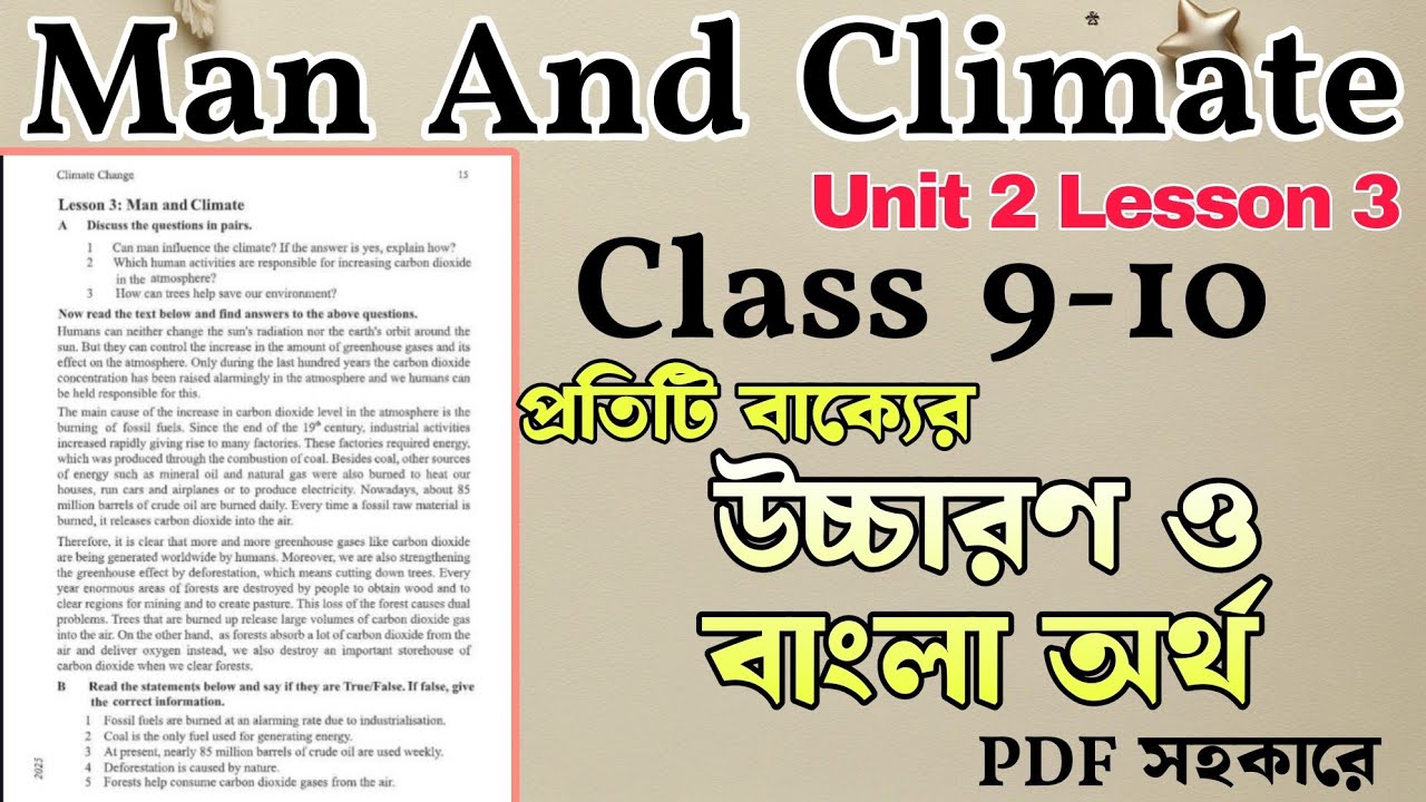 Man and Climate class 9 -10 | unit 2 Climate lesson 3 man and climate ...