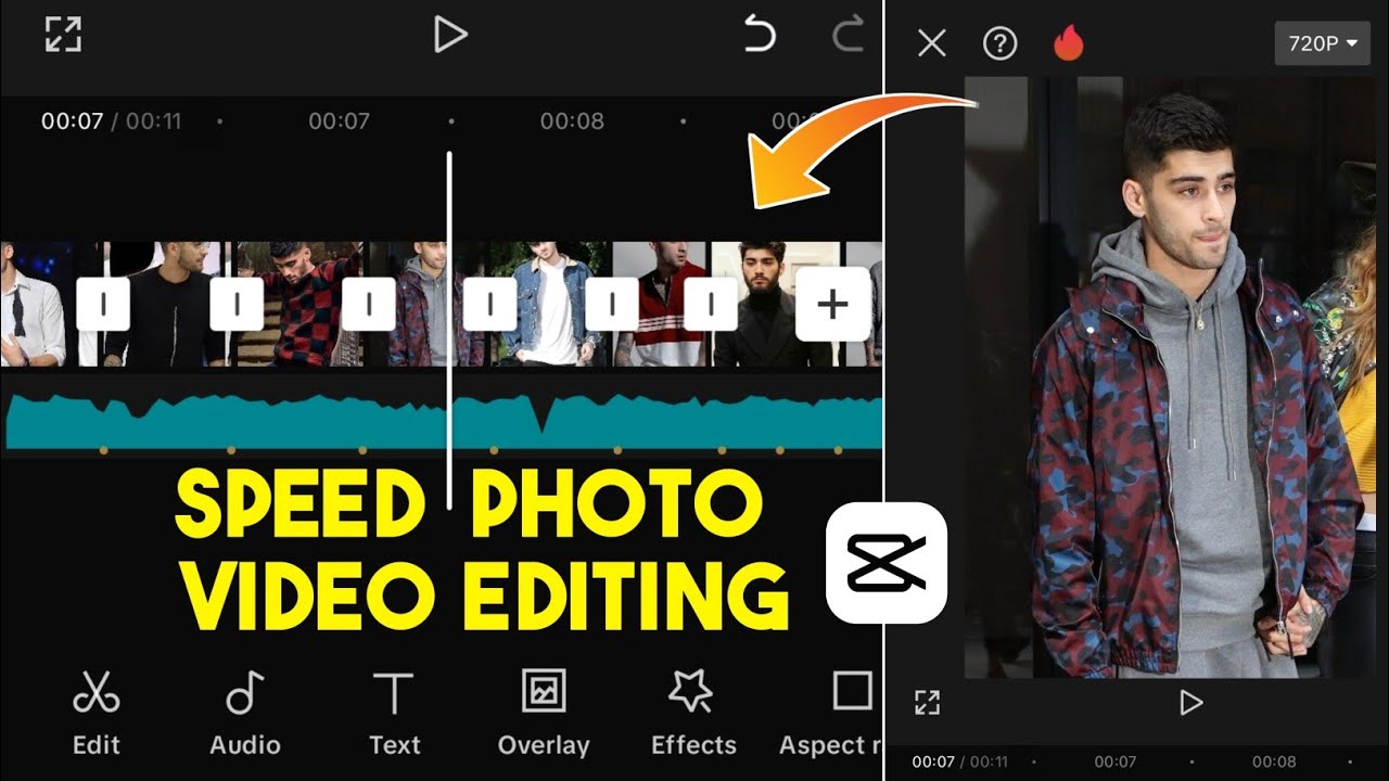 How To Make Fast Photo Change Video With Music in Capcut | Speed Photo ...