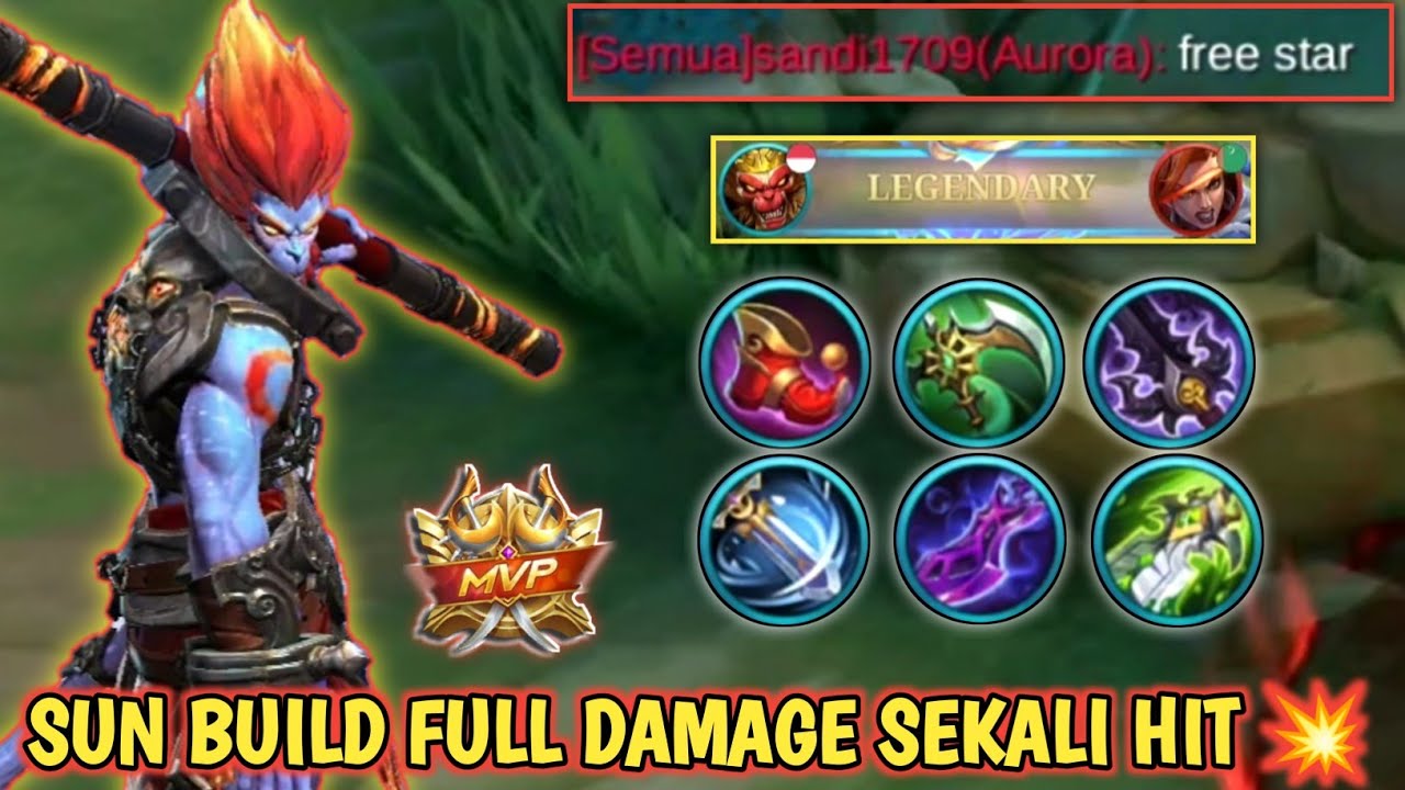 BUILD META! SUN BUILD FULL DAMAGE SEKALI HIT MUSUH DIBUAT FRUSTASI ...