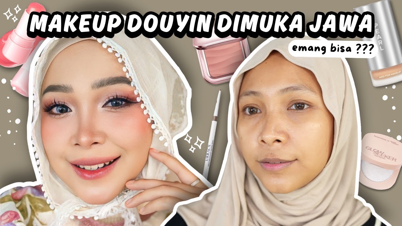 TUTORIAL SIMPLE DOUYIN MAKEUP KOREA ! ANTI RIBET BUAT PEMULA !!! - YouTube